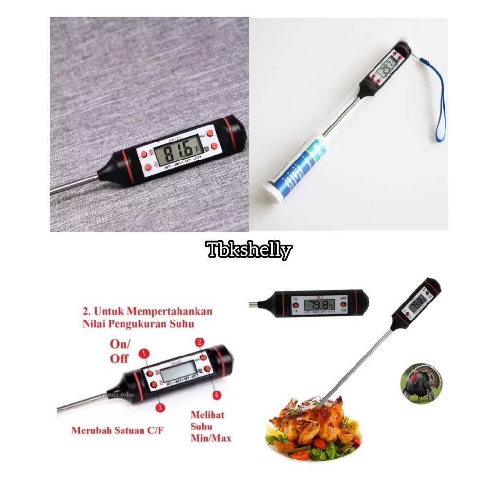 Jual Termometer suhu makanan alat pengukur digital suhu | Shopee Indonesia