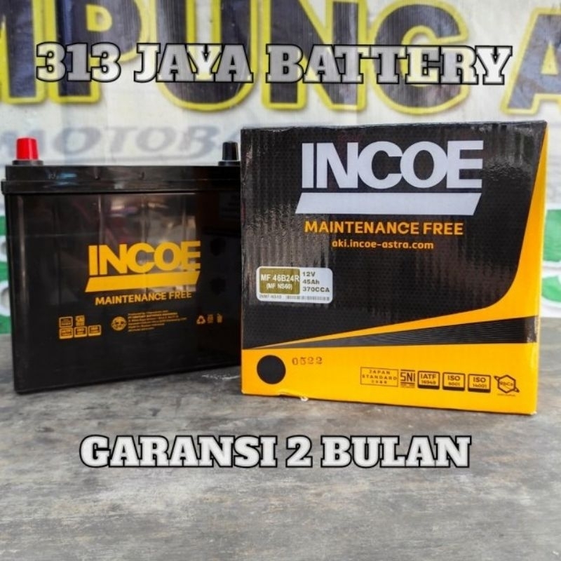 Jual AKI KERING MF INCOE 46B24R ( NS60 ) 45 amper Original Astra otoparts JIMMNY, KATANA , X ...
