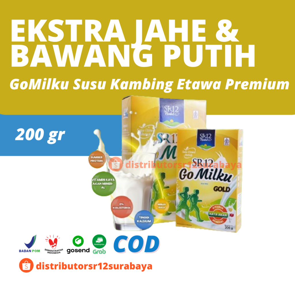 Jual SR12 GoMilku Gold 200gr Go Milku Ori 600gr Susu Kambing Etawa ...