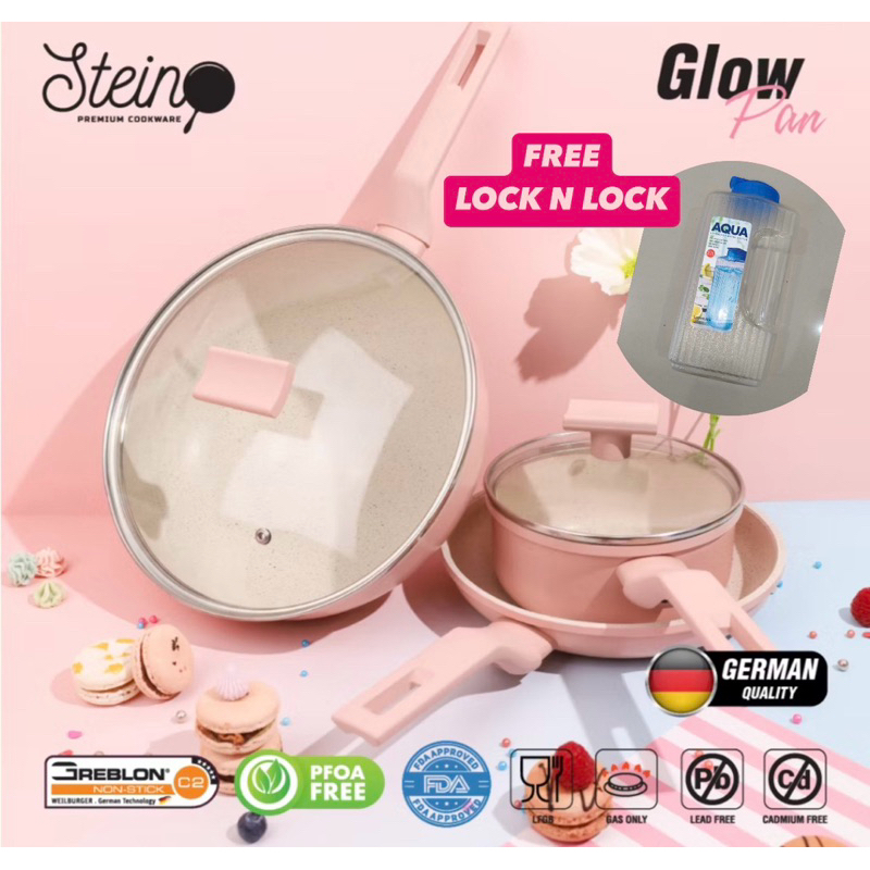 Jual (4xBONUS : LOCK N LOCK) Glow Pan Stein Steincookware Glowpan Set ...