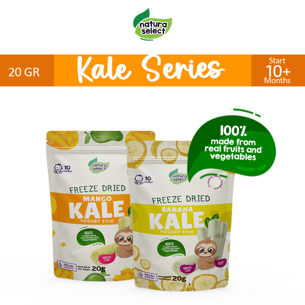 Jual Natura Select Yogurt Stix - Banana Kale - Mango Kale - Snack Bayi / Cemilan Anak / Yogurt ...