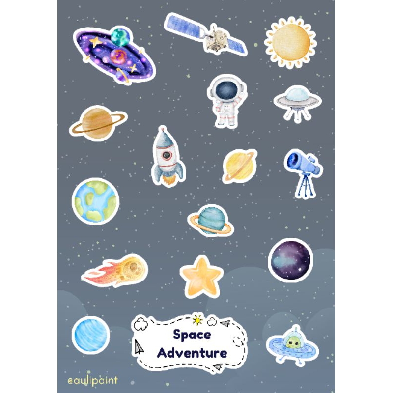 Jual Sticker pack Luar Angkasa by aulipaint | Shopee Indonesia