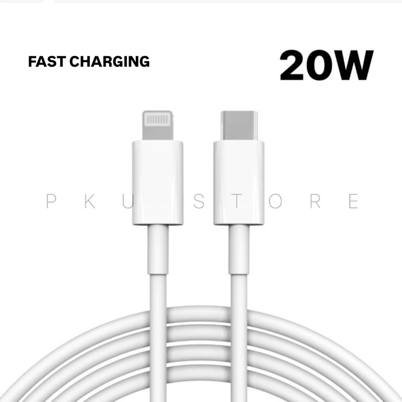 Jual PKU STORE Kabel iPhone 20W Type-C to Lightning Power Delivery Fast ...