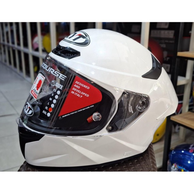 Jual Helm KYT TT Course Solid Putih Original | Shopee Indonesia