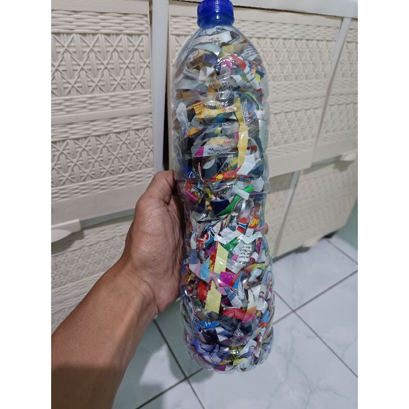 Jual ecobrick_ecobrick botol OASIS 1500ml isi super padat harga untuk 1 ...