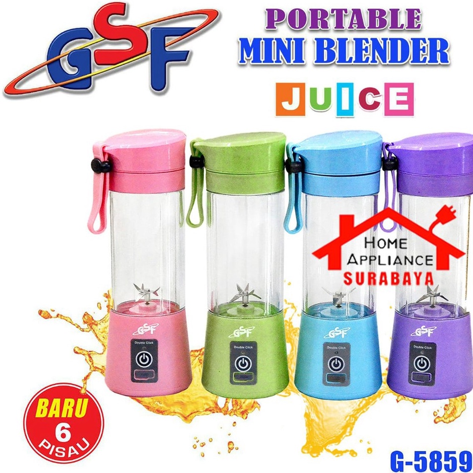 Jual Paket Hebat Blender Portable Blender Juice USB 6 Mata Pisau GSF G ...