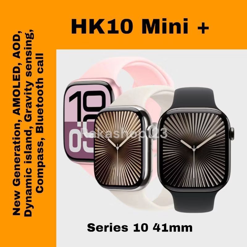 Jual HK10 Mini + ( plus ) 41mm Series 10 Smart watch, Generasi terbaru ...