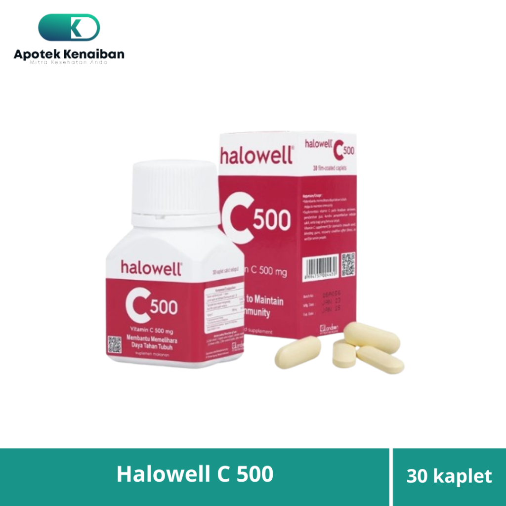 Jual HALOWELL VITAMIN C 500 MG 30 TABLET | Shopee Indonesia