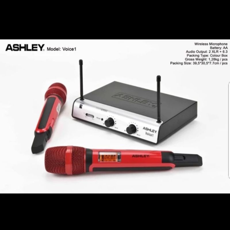 Jual MIC WIRELESS ASHLEY VOICE1/VOICE 1 (HANDHELD) ORIGINAL MURAH ...