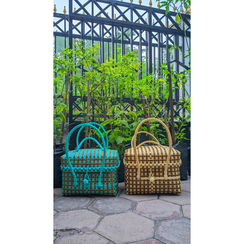Jual Tas Aban aban jali/Tas anyaman souvenir /Tas parcell | Shopee ...