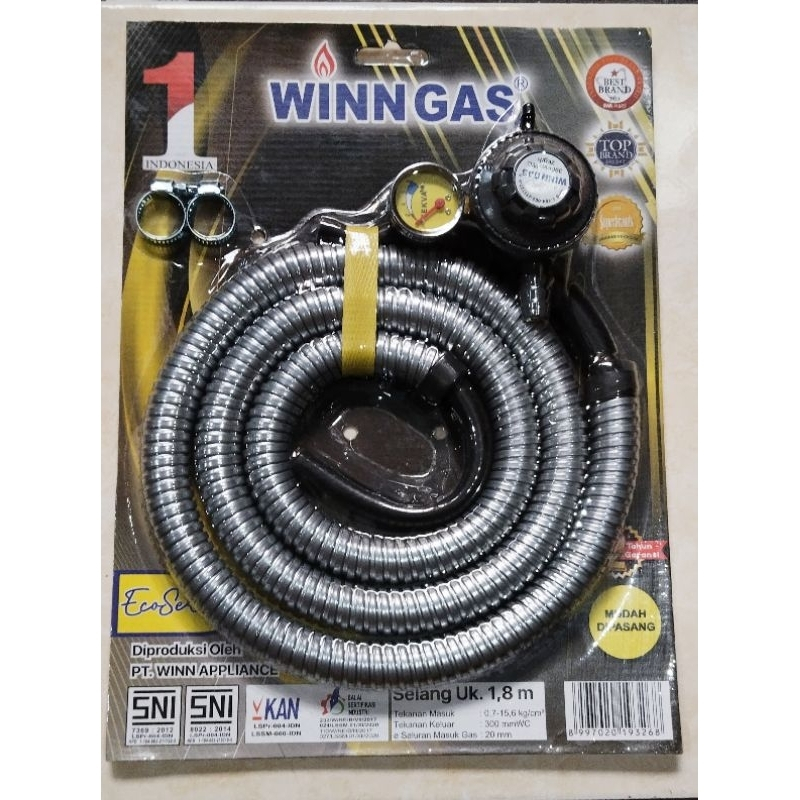 Jual SELANG GAS ELPIJI SNI / REGULATOR GAS ELPIJI SNI ORIGINAL (1 SET ...