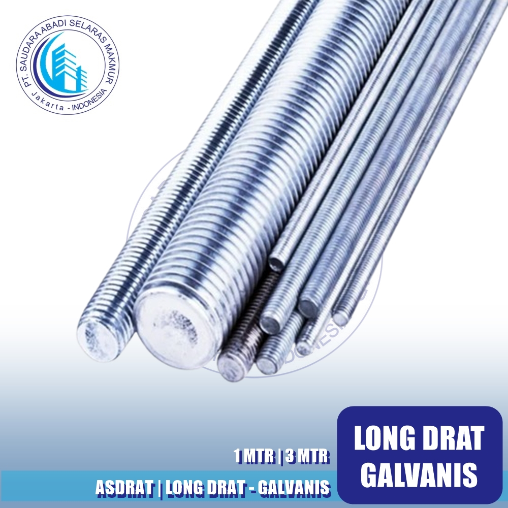 Jual AS DRAT | LONG DRAT GALVANIS M6 | M8 | M10 | M12 (1 Meter ...