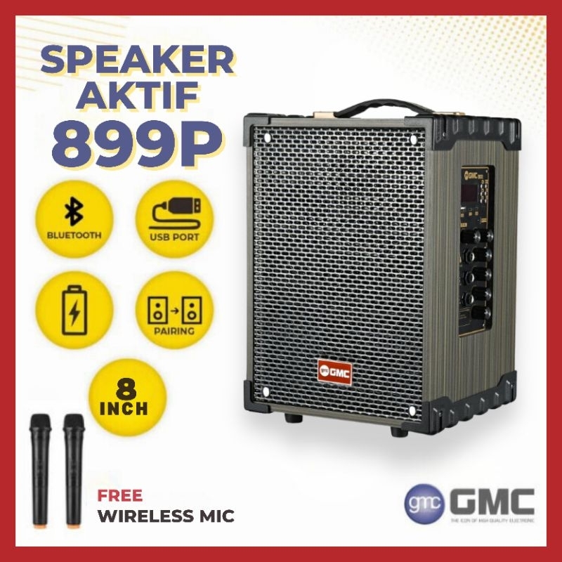 Jual SPEAKER GMC 899P | BLUETOOTH | KARAOKE | GITAR LISTRIK | PORTABLE ...