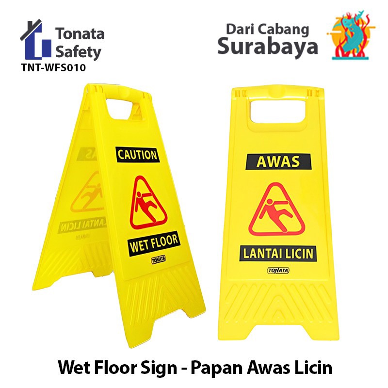 Jual Warning Wet Floor Sign / Papan Awas Licin Tonata | Shopee Indonesia