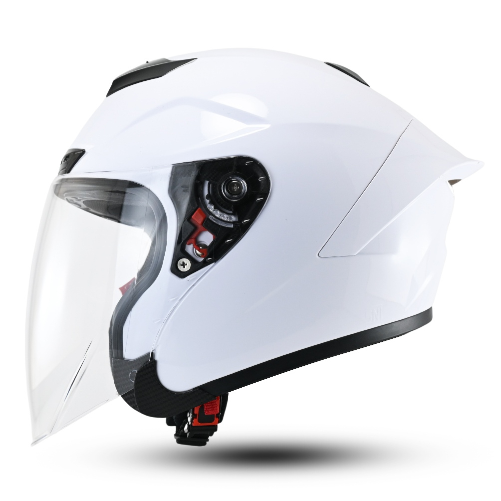 Jual Jitsu Helm Half Face J Strike Series Warna White Gloss Solid ...