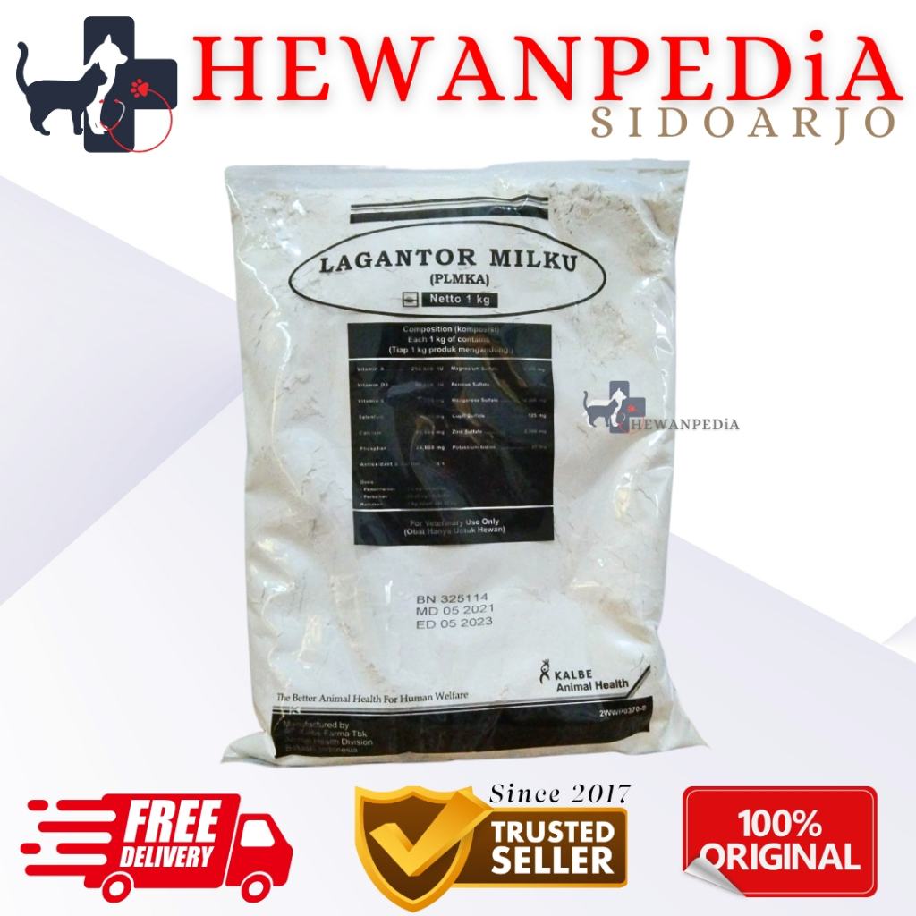 Jual LAGANTOR MILKU 1 Kg Premix Sapi Perah Pakan Ternak kambing Perah ...