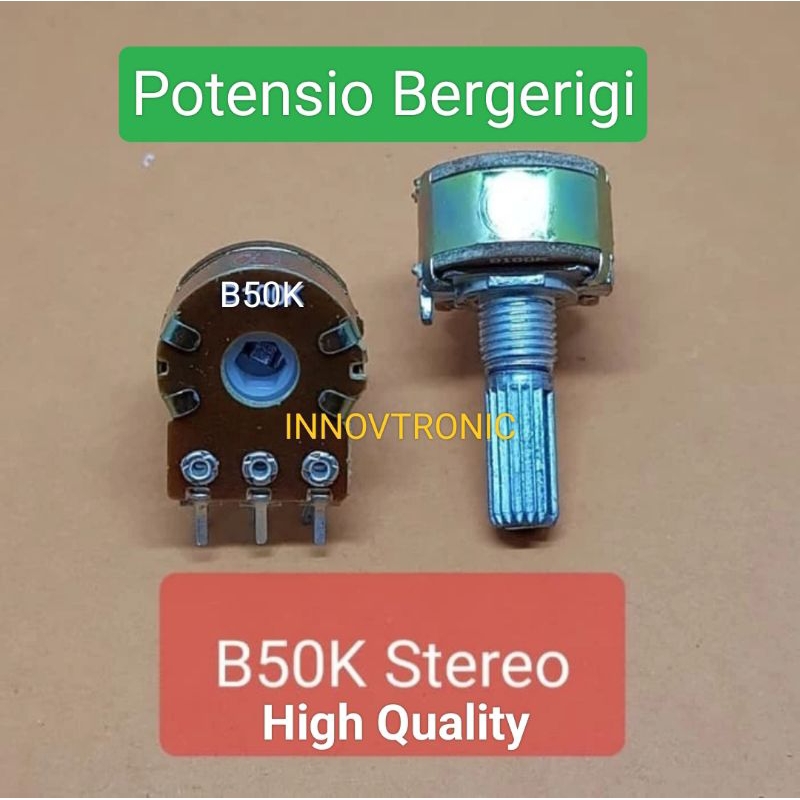 Jual Potensio RX Stereo Stepper Klik Rotary Seri B 10K 20K 50K 100K ...