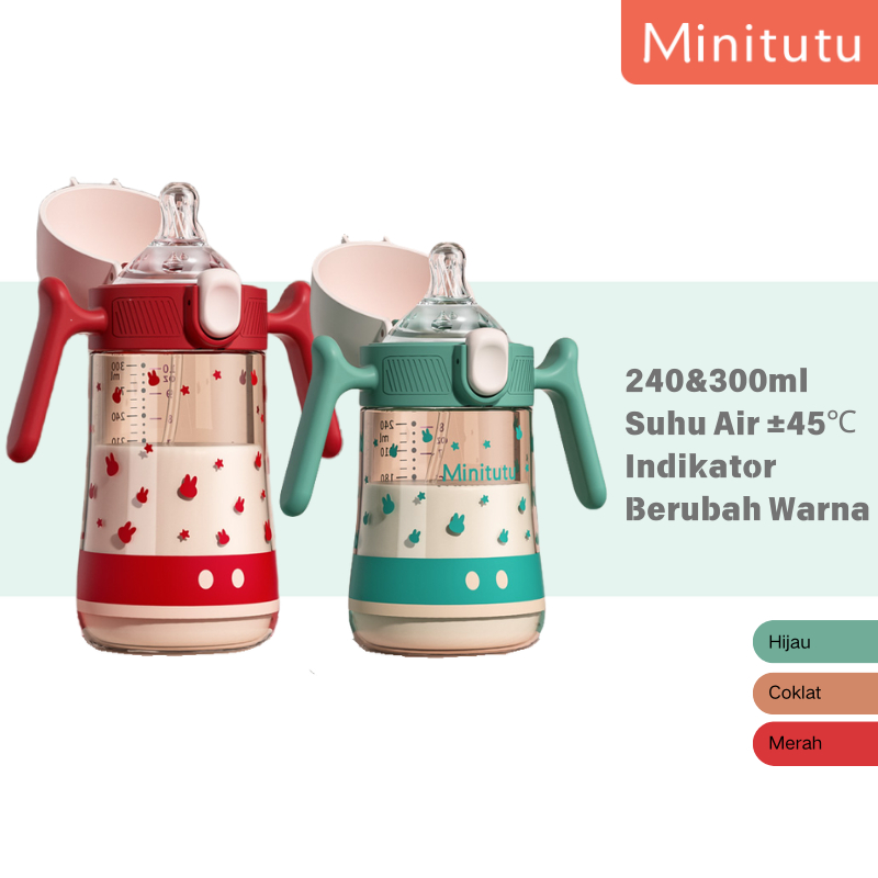 Jual Minitutu Botol Susu PP PPSU 3in1 Botol Susu Indikator Suhu Botol ...