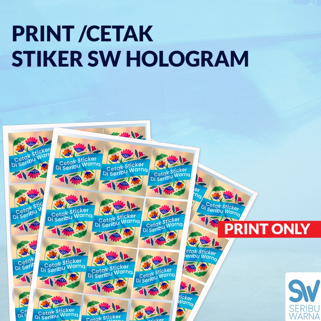 Jual Print Cetak Stiker A3 SW Hologram // Print Only // DieCut ...