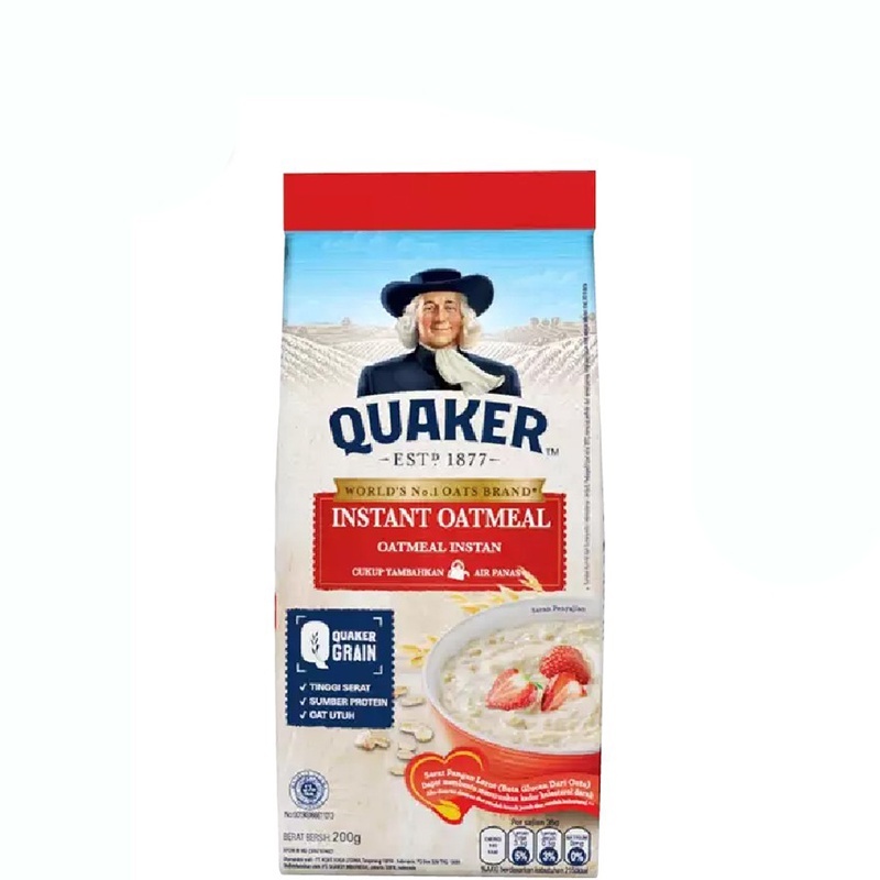 Jual quaker instant oatmeal 200 gr | Shopee Indonesia