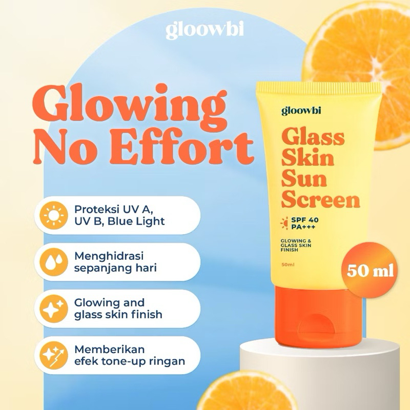 Jual Glowbi/Glow&Be Glass Skin Sunscreen SPF 40 PA+++ (Ready stock ...