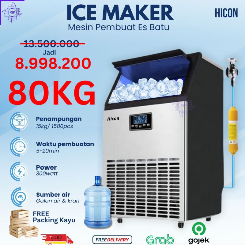 Jual READY TIDAK PO - Mesin Pembuat Es Batu 40-80kg/hari Ice Cube Maker ...