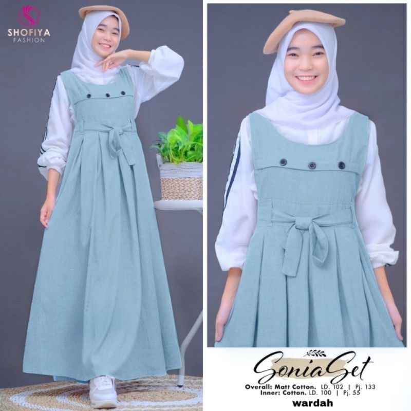 Jual SONIA SET gamis dress overall by Saida DeeR | Shopee Indonesia