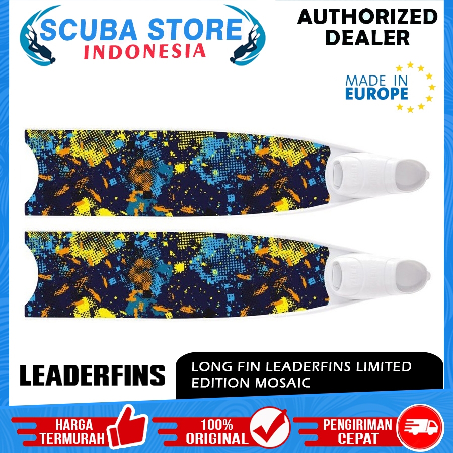 Jual Long Fin Leaderfins Limited Edition Mosaic Pure Carbon Fiberglass ...