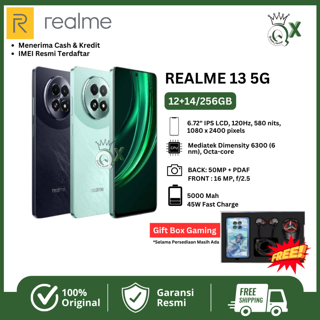 Jual Realme 13 5G RAM 12+14/256GB Garansi Resmi | Shopee Indonesia