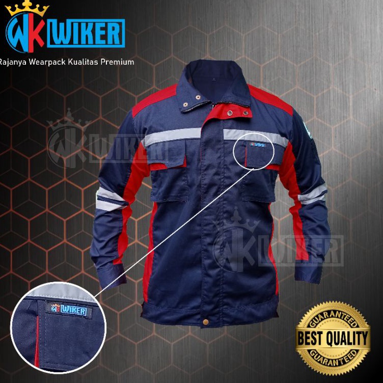 Jual KODE F54W Wearpack Safety Navy Merah Baju Proyek Werpack Kerja ...