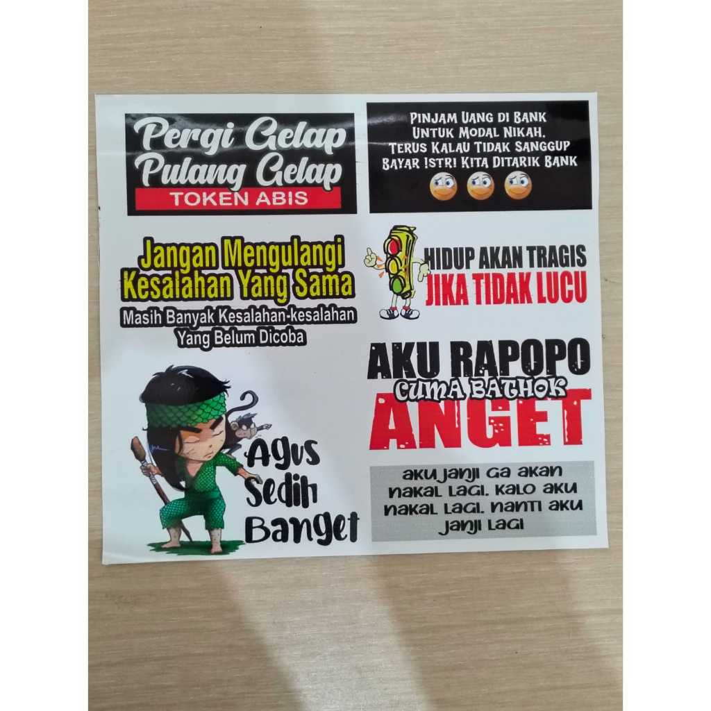 Jual Sticker kata-kata agus sedih banget | Shopee Indonesia