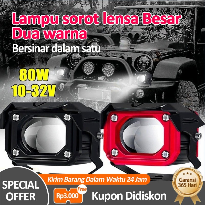 Jual Lampu Tembak Led Motor Super Terang Putih Kuning 40 Watt Lampu ...