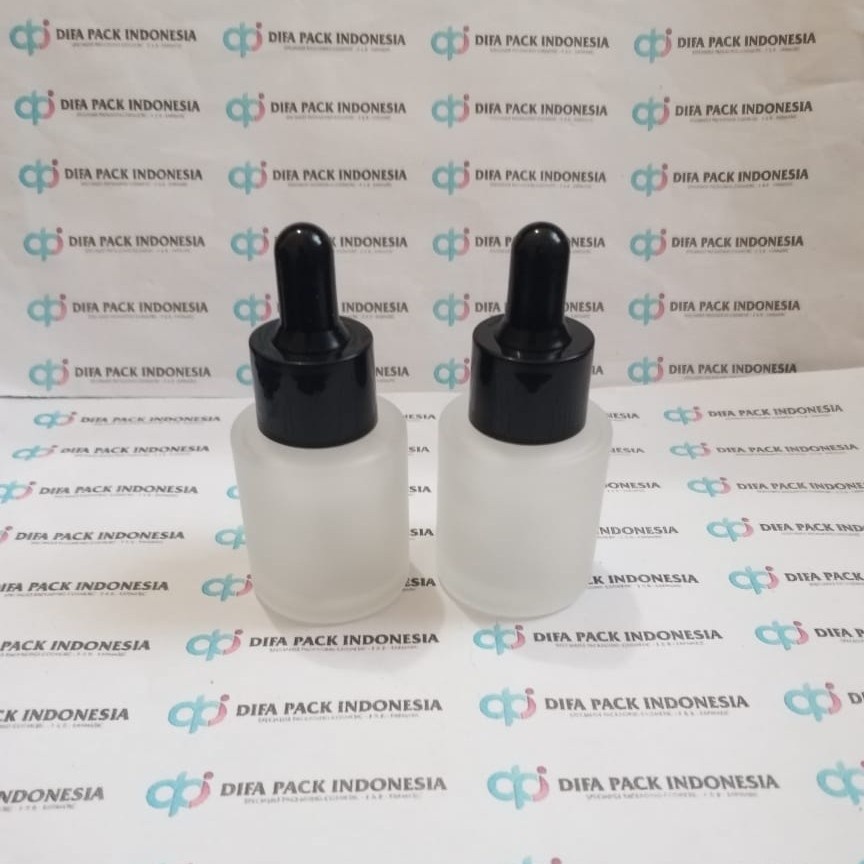 Jual Botol pipet 20ml hitam hitam frosted model (Datar) | Shopee Indonesia