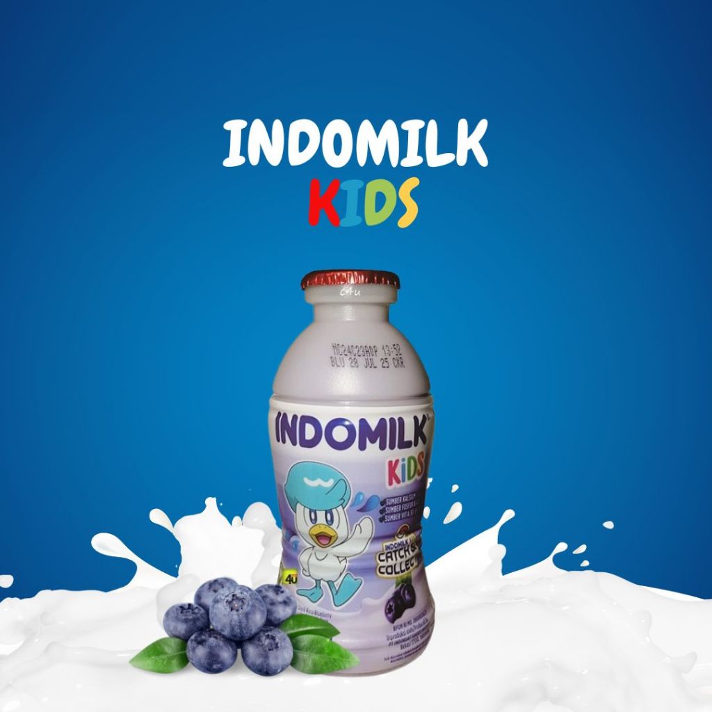 Jual Susu Indomilk Kids Blueberry 190ml | Shopee Indonesia
