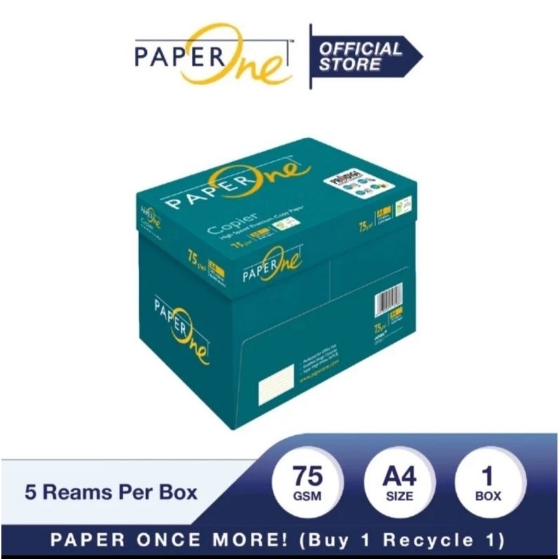 Jual Kertas Hvs A4 75 gr Paperone / 1 dus (Grab/Gojek) | Shopee Indonesia