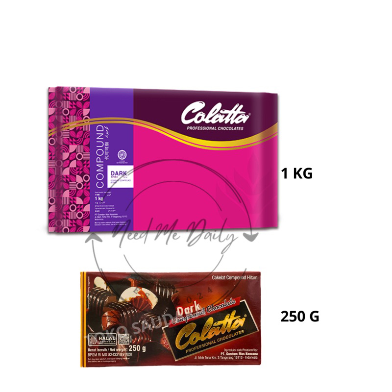 Jual Coklat Collata Dark Compound 250g 1kg | Shopee Indonesia