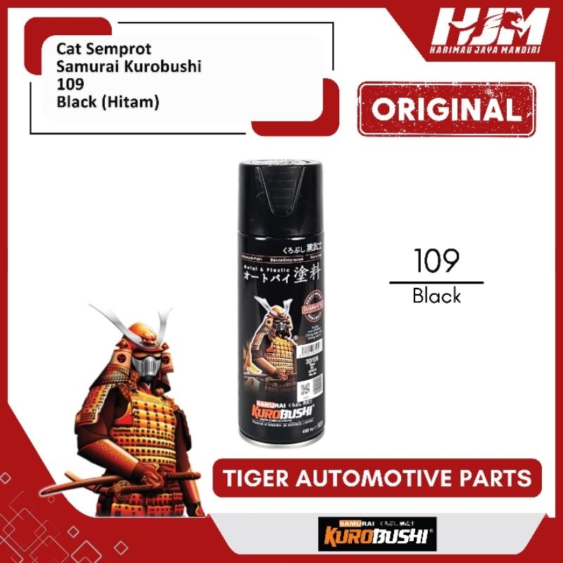 Jual Cat Semprot Samurai Kurobushi Paint 109 Black Hitam Original ...