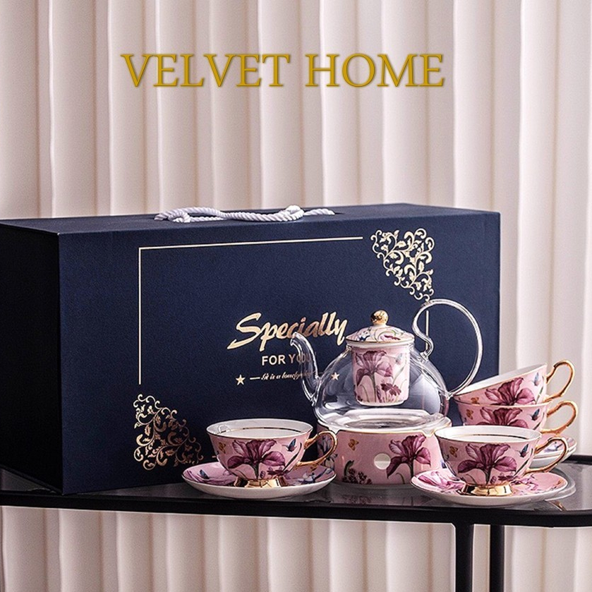 Jual Hampers tea set candle teapot cangkir 2 cup saucers tempat lilin ...