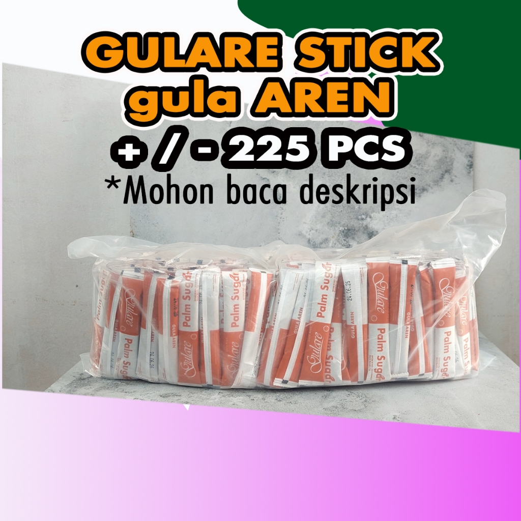 Jual GULARE GULA AREN STICK GULA AREN SACHET PALM SUGAR HEMAT 225 PCS ...