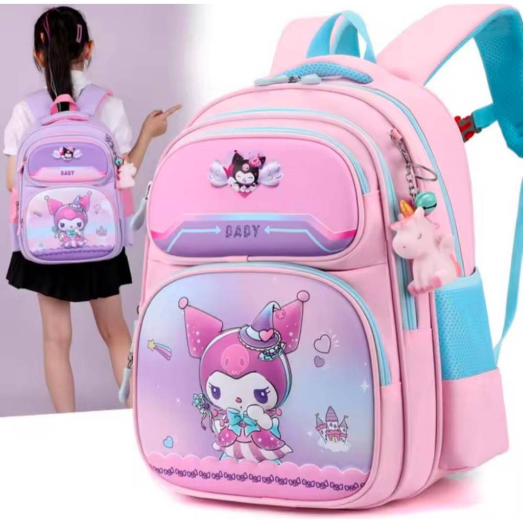 Jual Tas Sekolah Anak Motif Kuromi Baby Tas Ransel Sekolah Anak SD SMP Tas Ransel Sekolah Anak ...