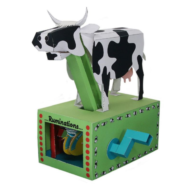 Jual Lembaran pola papercraft mainan sapi bergerak (3PZ-E4) | Shopee ...