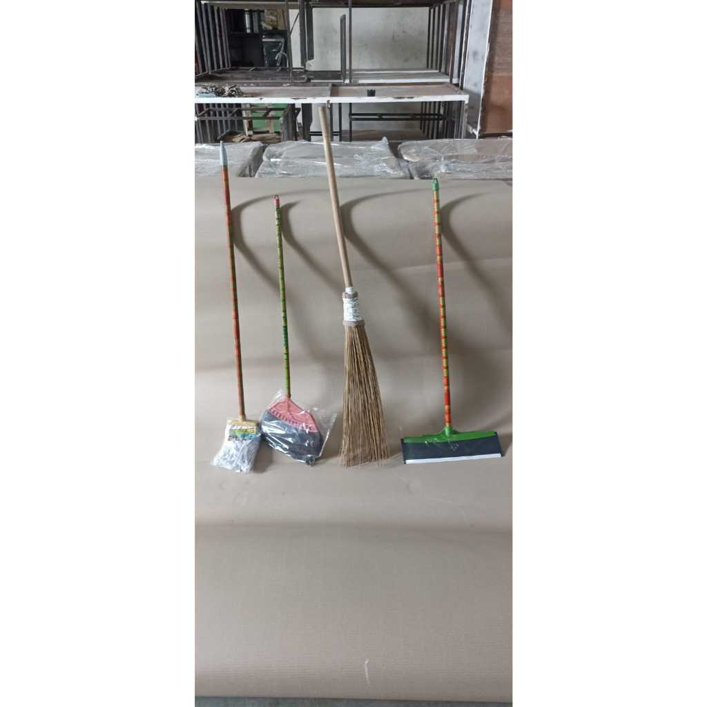 Jual Paket Alat Kebersihan isi 4 Jenis (Lap Pel, Sapu Ijuk, Sapu Lidi ...