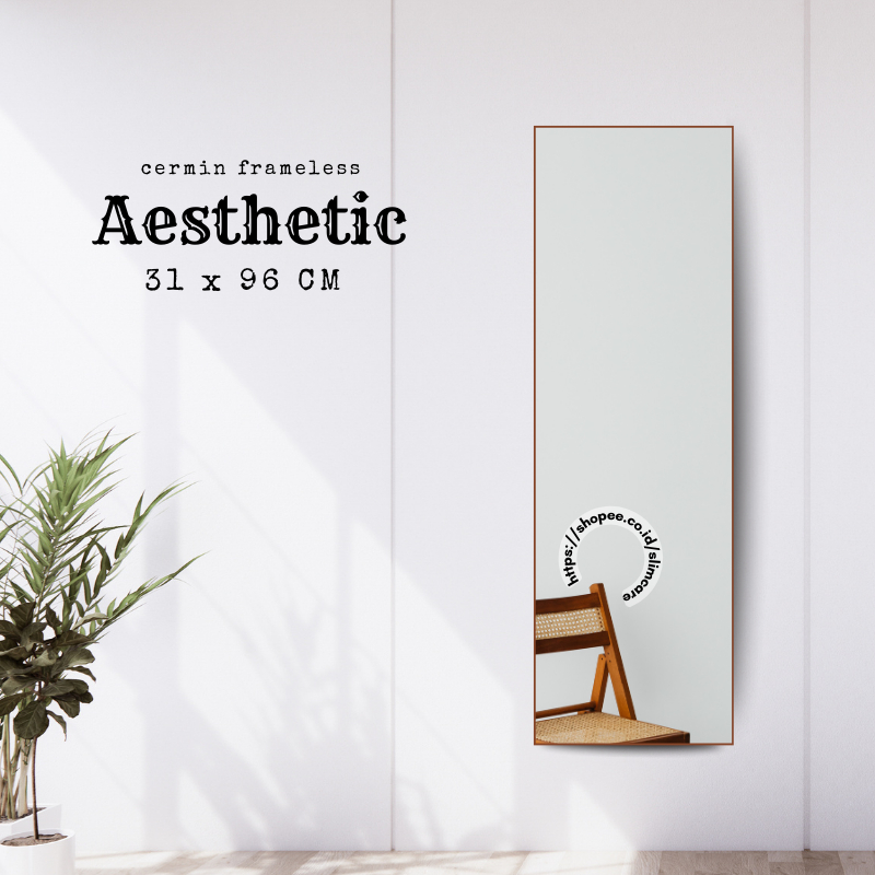 Jual Cermin Kaca Aesthetic Frameless Full Body Kaca Gantung Dinding 31 ...