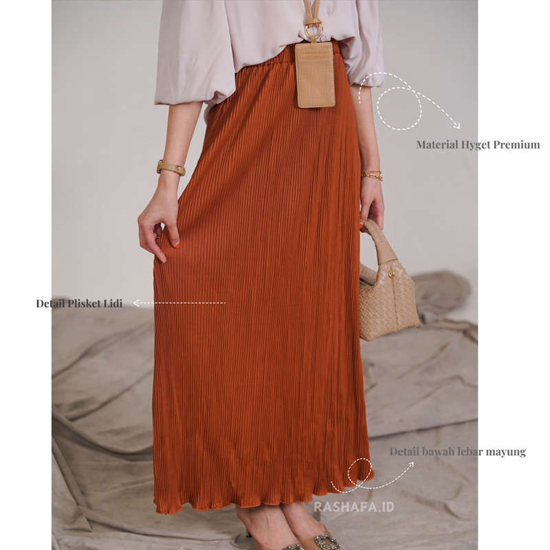 Jual Rok Plisket Lidi Mayung / Rok Plisket Premium / Rok Plisket Terbaru / Rok A Line Korean ...