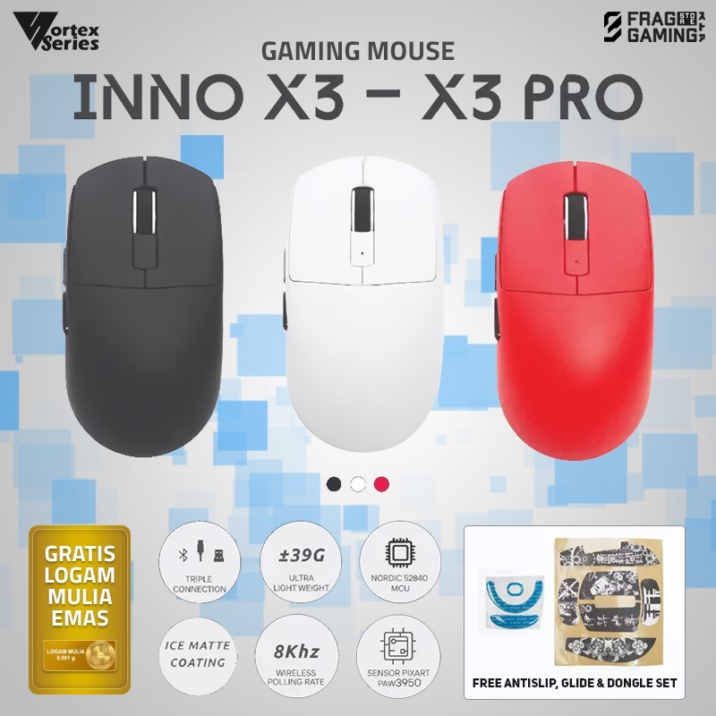 Jual Vortexseries Vortex INNO X2 Super Light Wireless Gaming Mouse ...