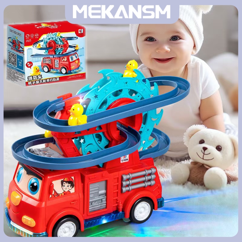 Jual MEKANSM Mainan Anak Mobil Pemadam Perosotan Putar Bebek Hadiah ...