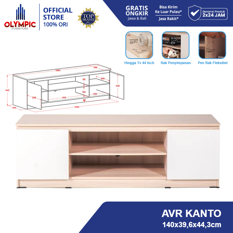 Jual Olympic AVR KANTO / Meja TV Series Audio Visual Rack / Tempat ...