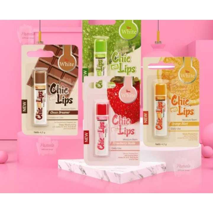 Jual VIVA CHIC ON LIPS MOISTURE BALM ~ LIP BALM (STRAWBERRY INSIDE ...