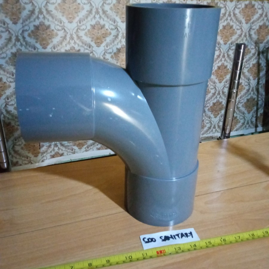 Jual AW Long Tee 4" Inch PVC Rucika - Large Radius Tee 90 Tebal | Shopee Indonesia