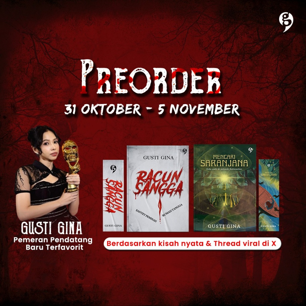 Jual Pre Order Novel - RACUN SANGGA & MENCARI SARANJANA - Gusti Gina ...